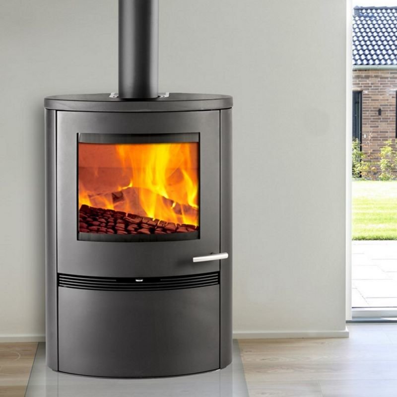 Kaminofen TermaTech TT22HS Black Speckstein schwarz lackiert